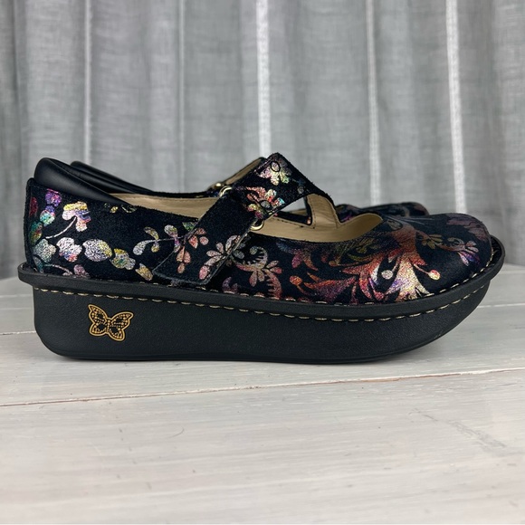 Alegria | Shoes | 497sab Alegra Dayna Regal Beauty Floral Black Mary ...